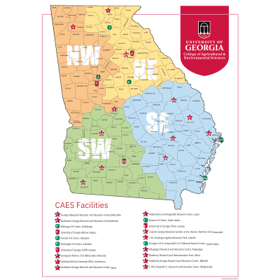 UGA Extension Updated Facilities Map - 2024